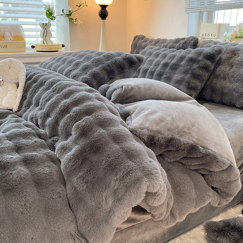 Комплект постельного белья Butterfly-Textile, флис, с мехом, для малышей, 4 предмета