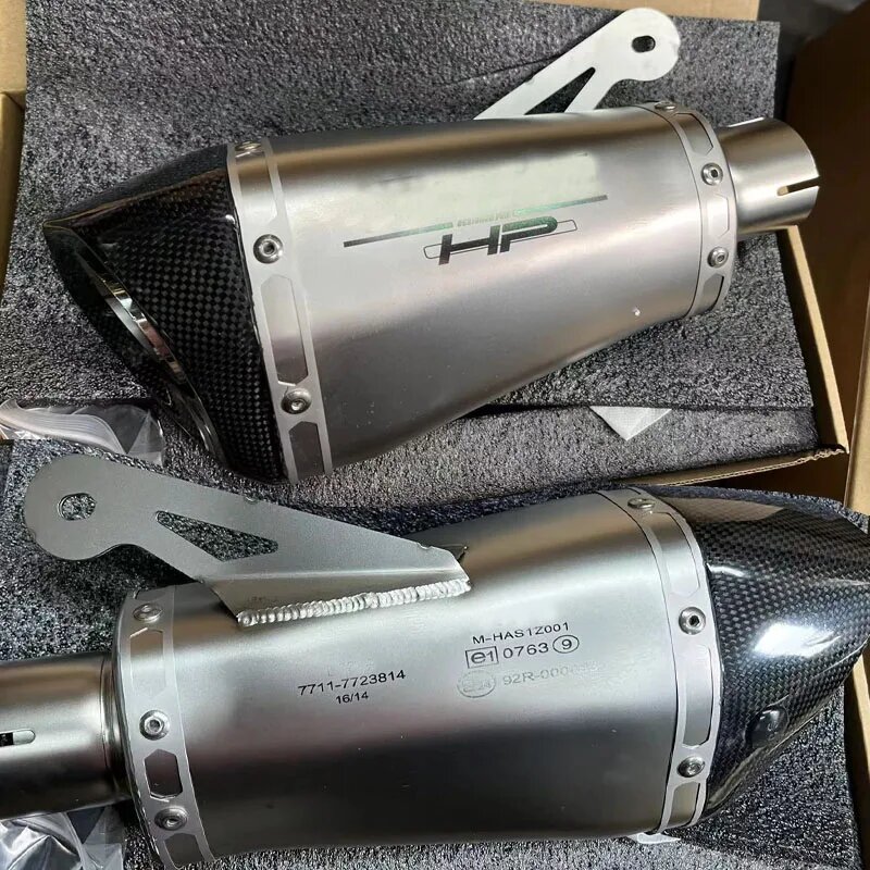 Выхлопной глушитель S1000RR S1000R, выхлопной глушитель для мотоцикла, выхлопной глушитель для BMW S1000RR 2010-2014 S1000R 2010-2016 60mm with AK Laser