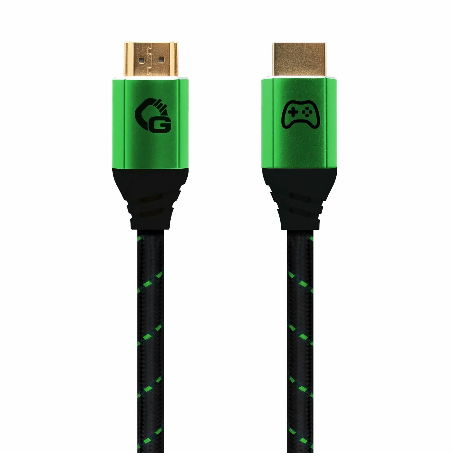 HDMI кабель Oehlbach EXCELLENCE Gaming UHD Ultra High-Speed HDMI 2.1b cable 5,0m, Green / Black, D1C42567