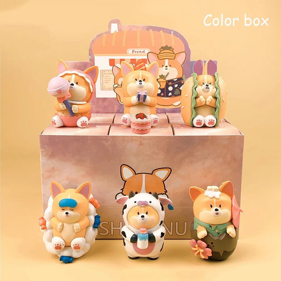 Фигурки корги KeBen 6 шт. A 6pcs colorboxed