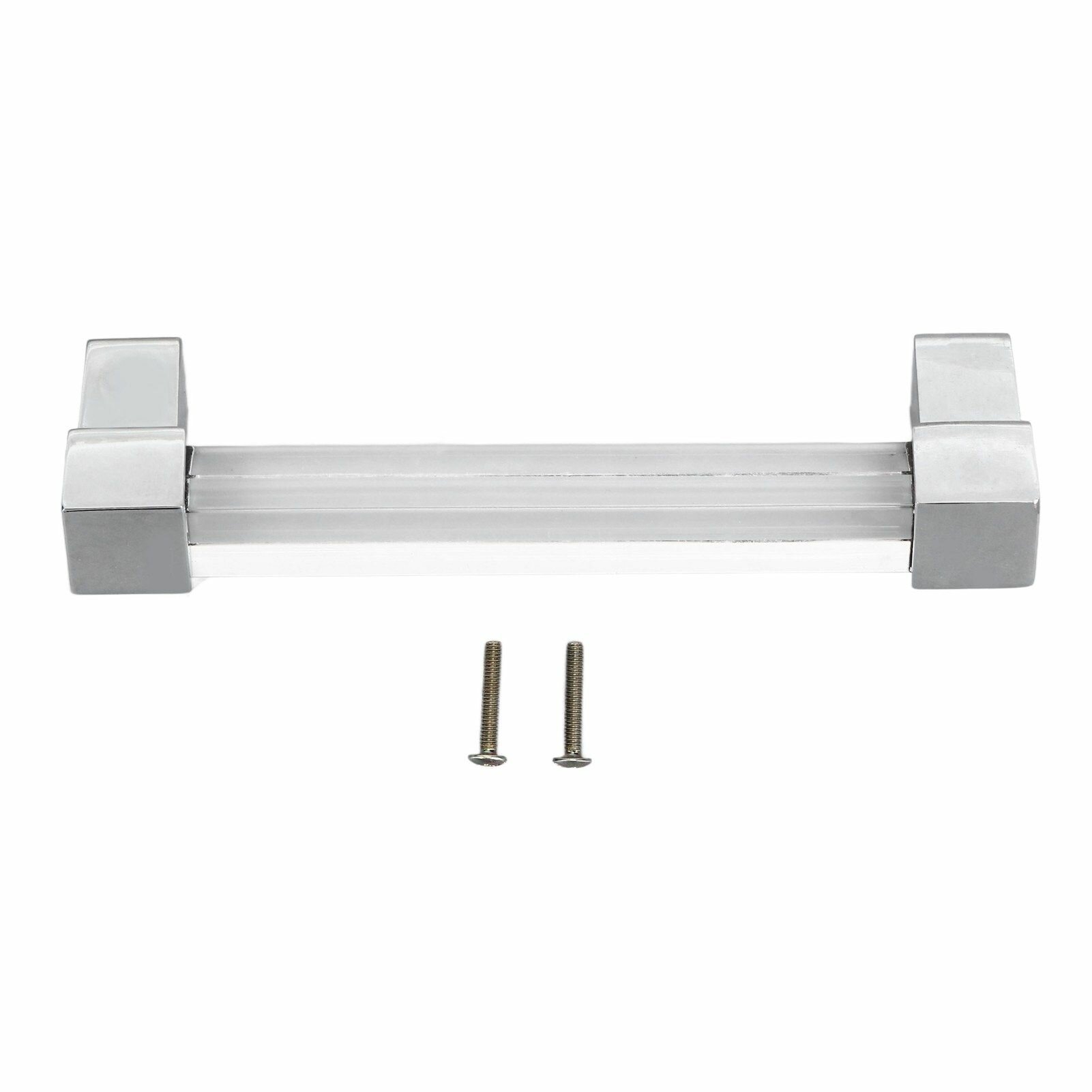 Акриловые ручки для шкафов, хрустальные, серебристые, 96мм