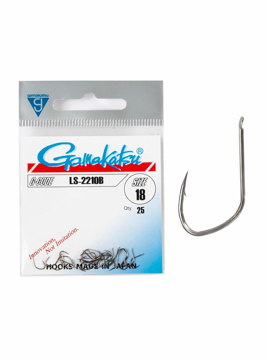 Крючки Gamakatsu LS-2210B HOOKS BRONZE размер 18 (упк.25шт.)