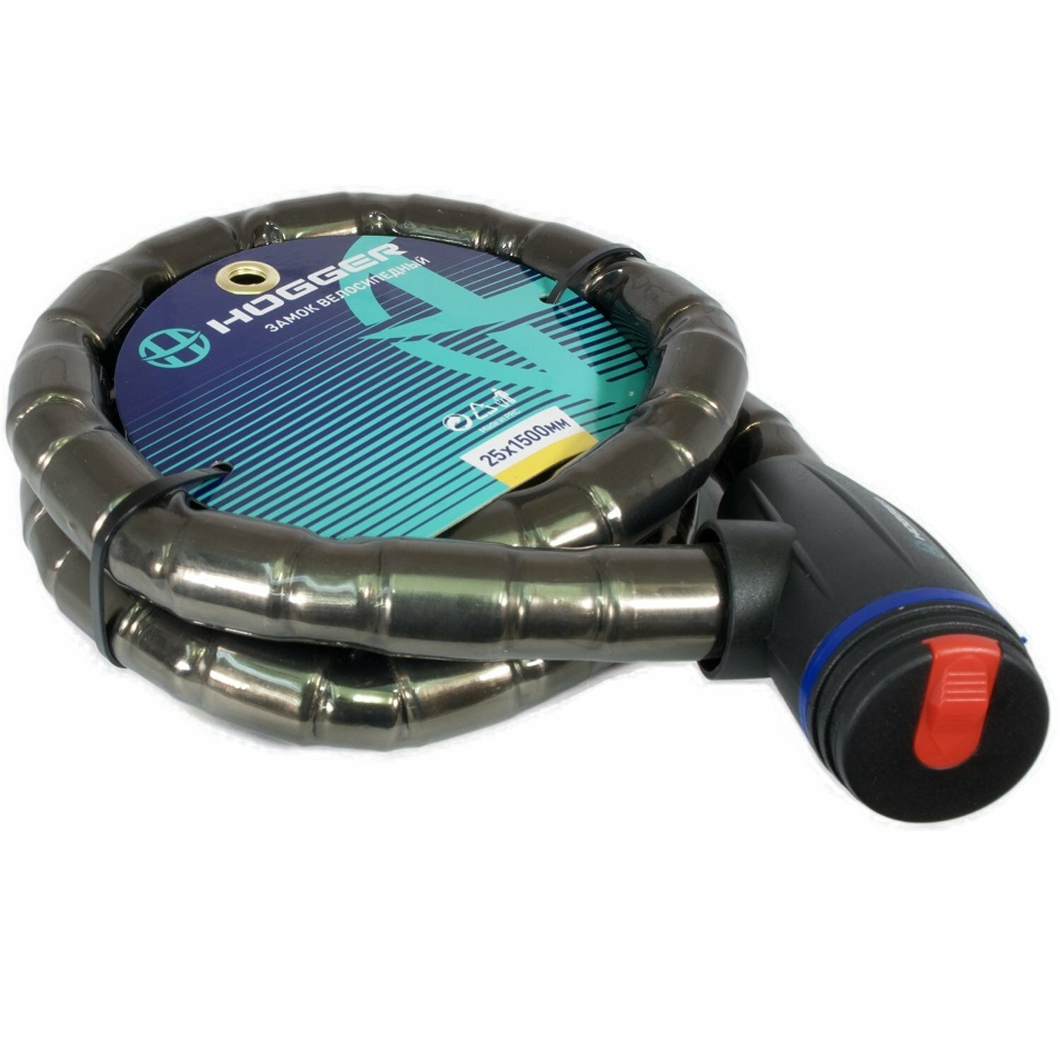 Велозамок Hogger, трос 25*1500, с ключами