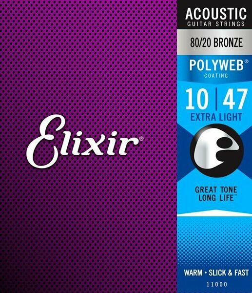 Elixir 11000 PolyWeb струны для акустической гитары