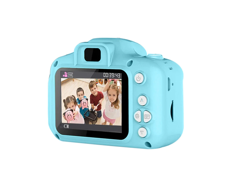 Детская камера мини цифровая USB заряжаемая видеокамера для детей, подростков, младенцев портативная, цвет: Розовый, Синий, Зеленый (выбор), экран 2 дюйма, видеоразрешение 720P, функция: Фотография, Видеозапись, Фотостикер, батарея 1*5V 600mAh литиевая,
