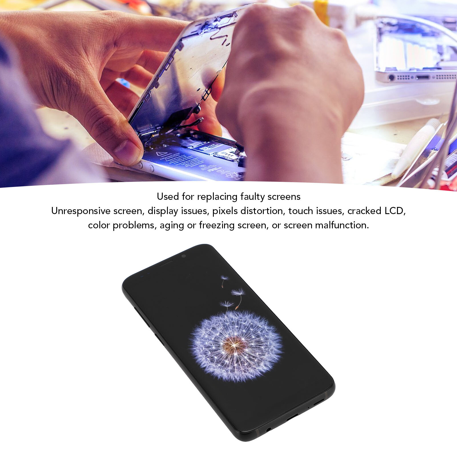 Сменный экран телефона 6,2 дюйма с рамкой и комплектом для ремонта ЖК-дисплей дигитайзер сенсорный экран для Galaxy S9 Plus G9650 G965F G965U черный