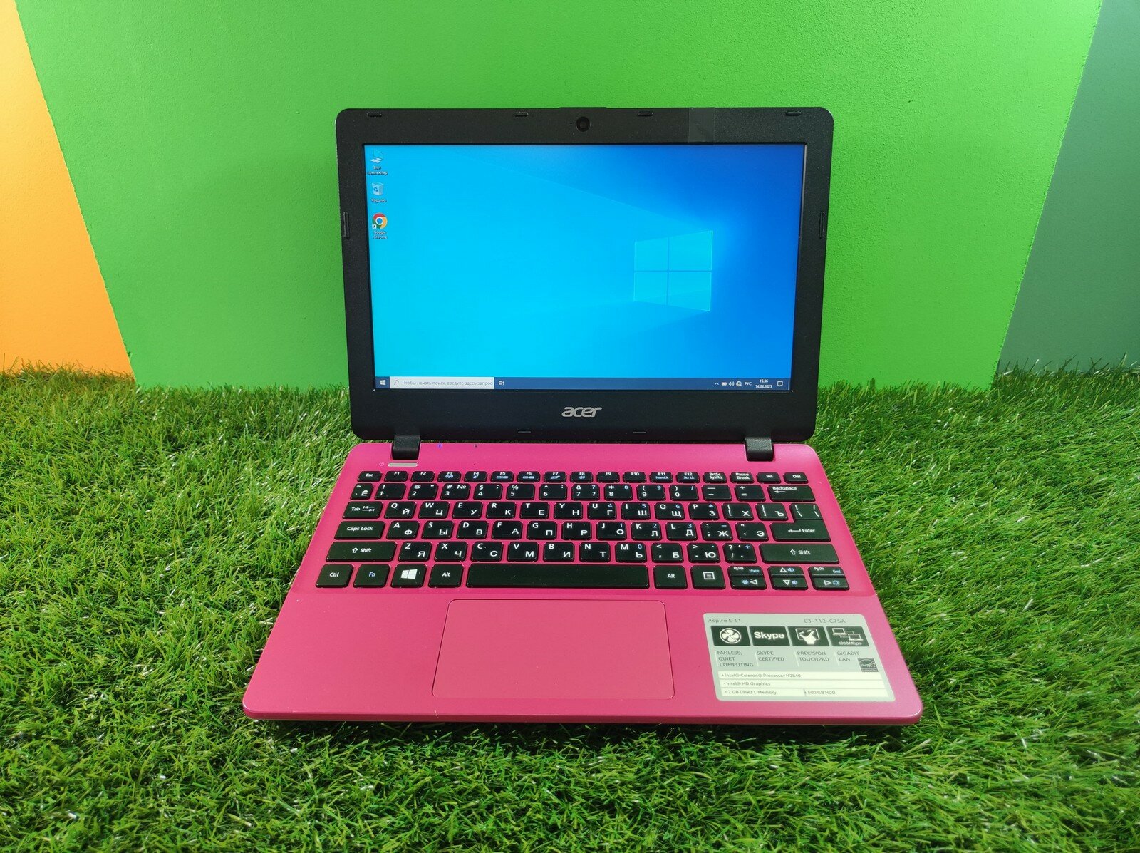 Ноутбук 11.6" Acer E3-112-C75A (Intel Celeron N2840, RAM 4 ГБ, SSD 120 ГБ, Intel HD Graphics Расширяемая SMA)