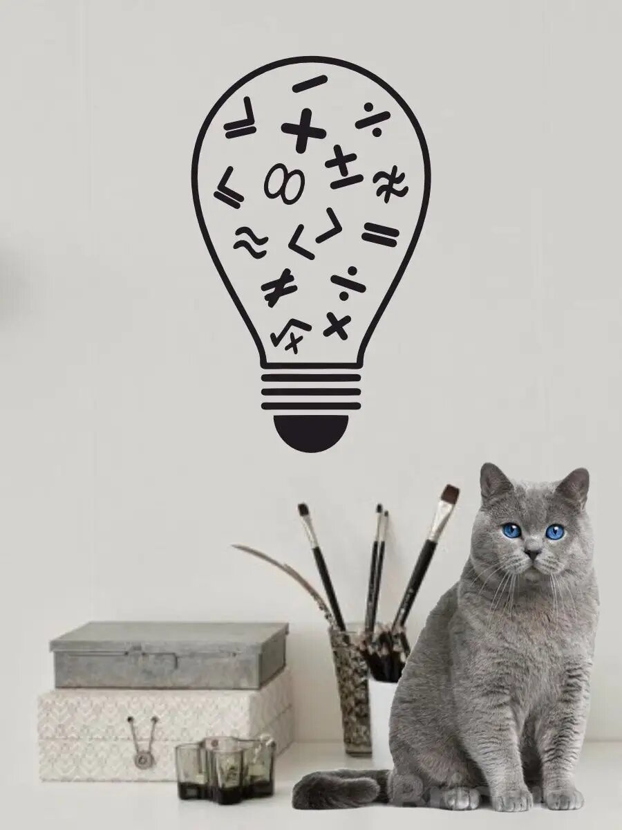 Наклейка на стену для декора интерьерная Математика