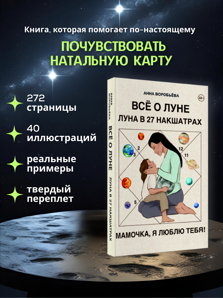 Книга Все о Луне. Луна в 27 накшатрах. Мамочка, я люблю тебя. Воробьева А. А. Москва