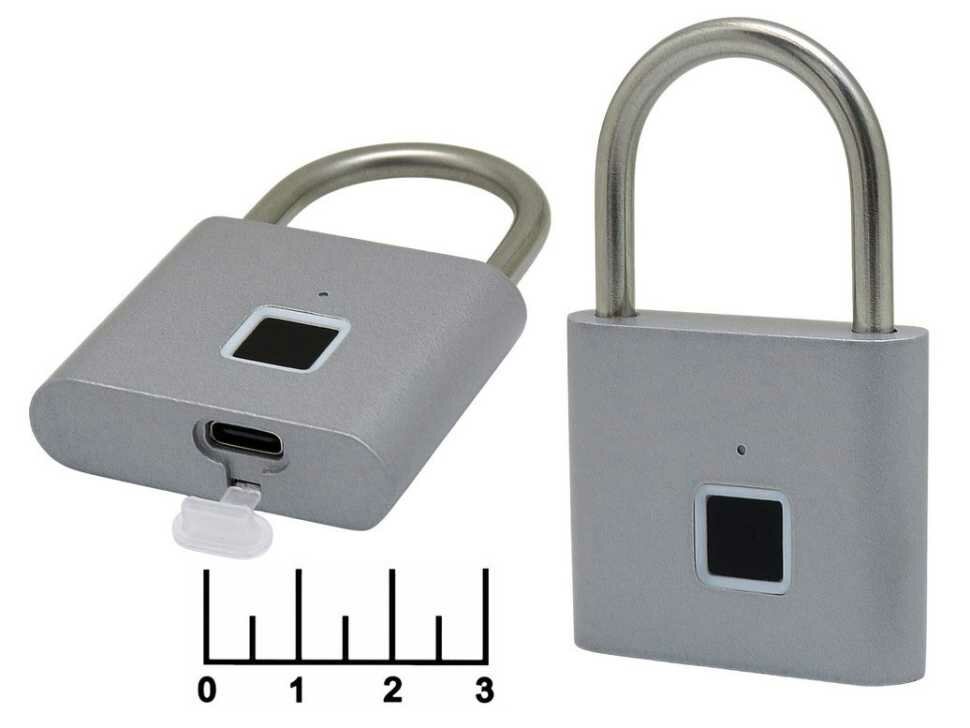 Замок навесной электронный с отпечатком пальца