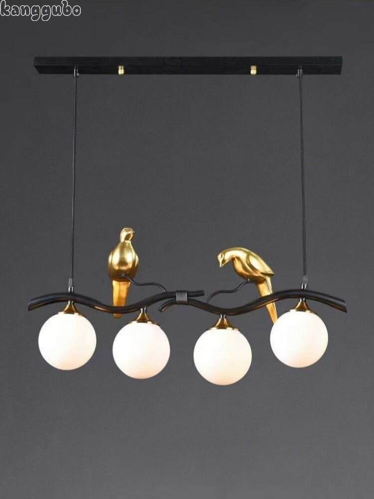 Украшение в виде птиц, стеклянная люстра