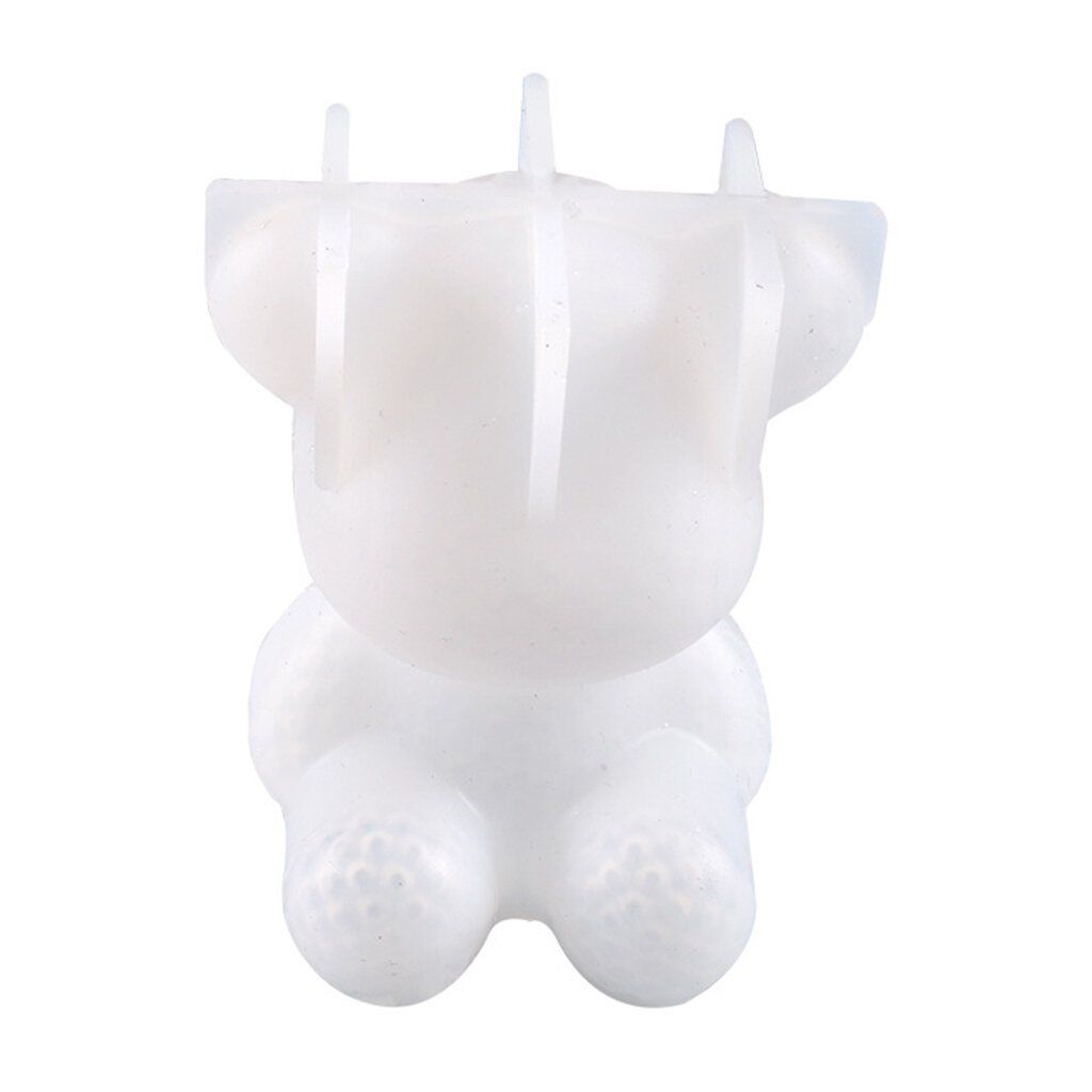 Diy кристалл эпоксидной смолы трехмерный бриллиантовый медведь набор ювелирных изделий силиконовая форма