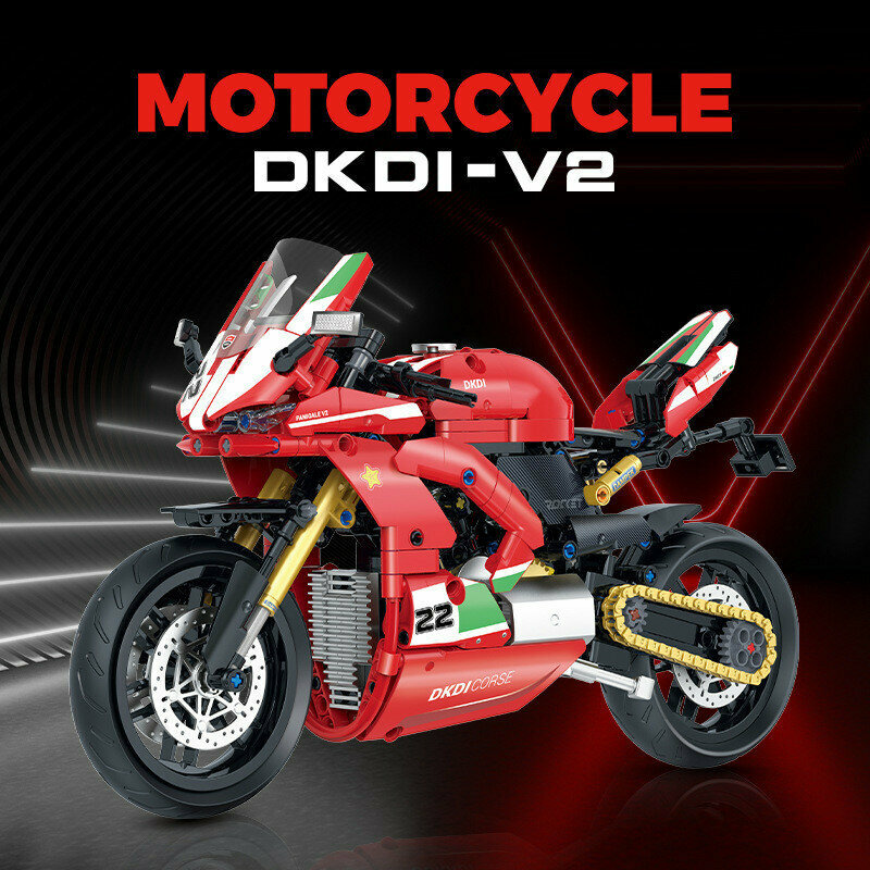 Nd motorcycle harley retro bike building kit with blocks for gift projects ducati