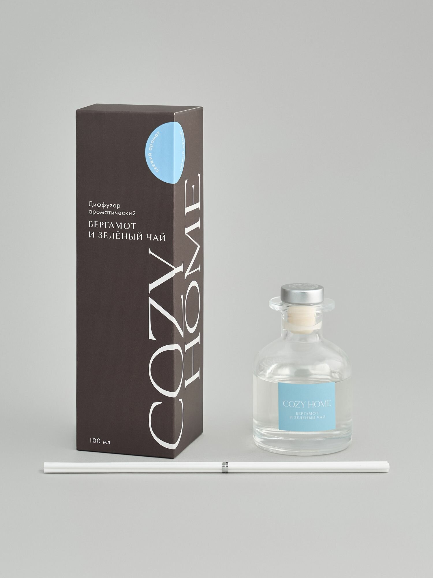 Cozy Home, Диффузор "Bergamot & Green Tea", объем 100 мл, свежий