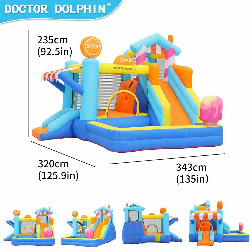 Надувной замок, детские горки и трамплины, домашняя комната в парках развлечений, где можно взбираться на стену343*320*235cm
