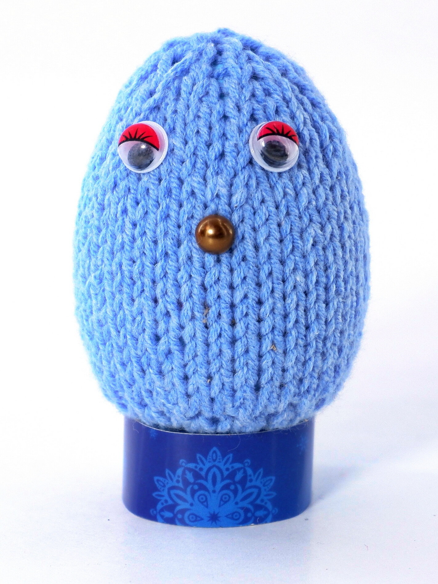 3шт. Декоративные разноцветные вязаные яйца для иголок 7см. Ручная работа, в подарочной упаковке