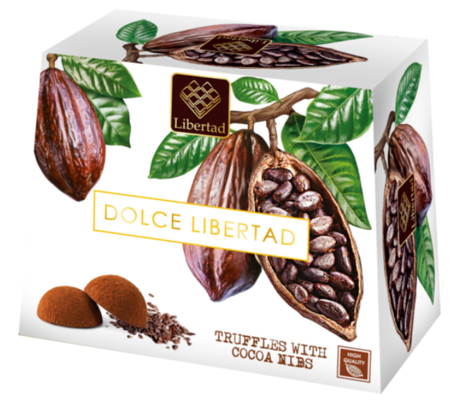Трюфели DOLCE LIBERTAD с какао крупкой /картон/ 150г
