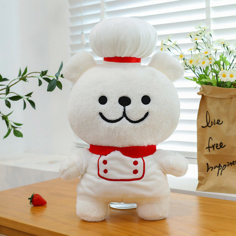 Мягкая игрушка-обнимашка Chef Dog с короткой шерстью и сердечным узором для всех возрастов