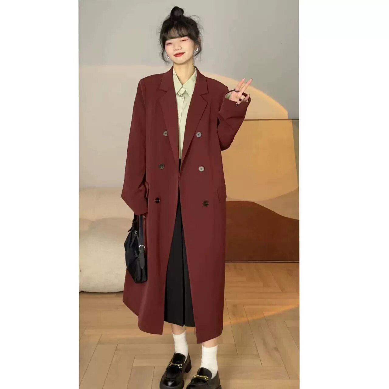 Женский плащ цвета хаки в британском стиле на весну и осень, новый стиль, высокое качество, короткое пальто с укороченной талией для маленьких размеров