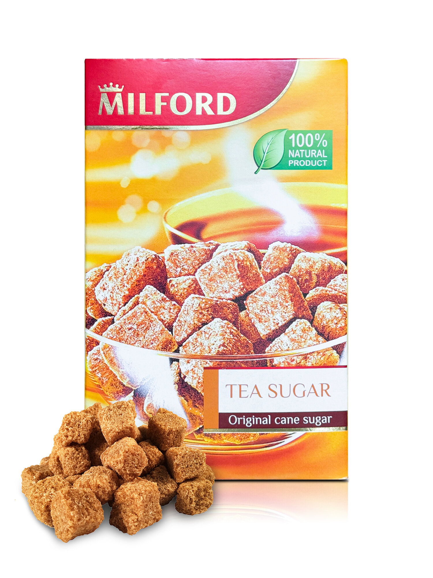 Сахар кусковой Milford тростниковый нерафинированный, 500г. Германия