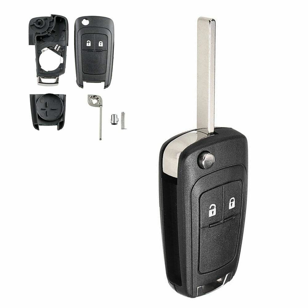 Корпус ключа Chevrolet Cruze Orlando 2010-2013 — замена корпуса 2 кнопки, без электроники/чипа, черный, 65×35×18 мм