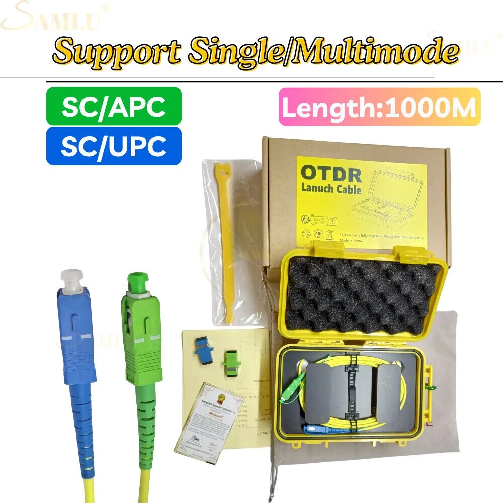 SAMLU 1000M Одномодовый OTDR Тестовый Удлинитель 1km SC APC- SC UPC