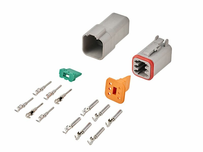 Разъёмы для автомобиля герметичные Deutsch DT04-6P/DT06-6S 6-и контактные (мама+папа)