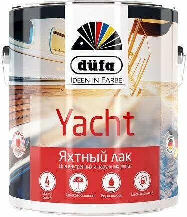 Лак Яхтный Dufa Retail Yacht 0.75л Глянцевый для Внутренних и Наружных Работ / Дюфа Яхт.