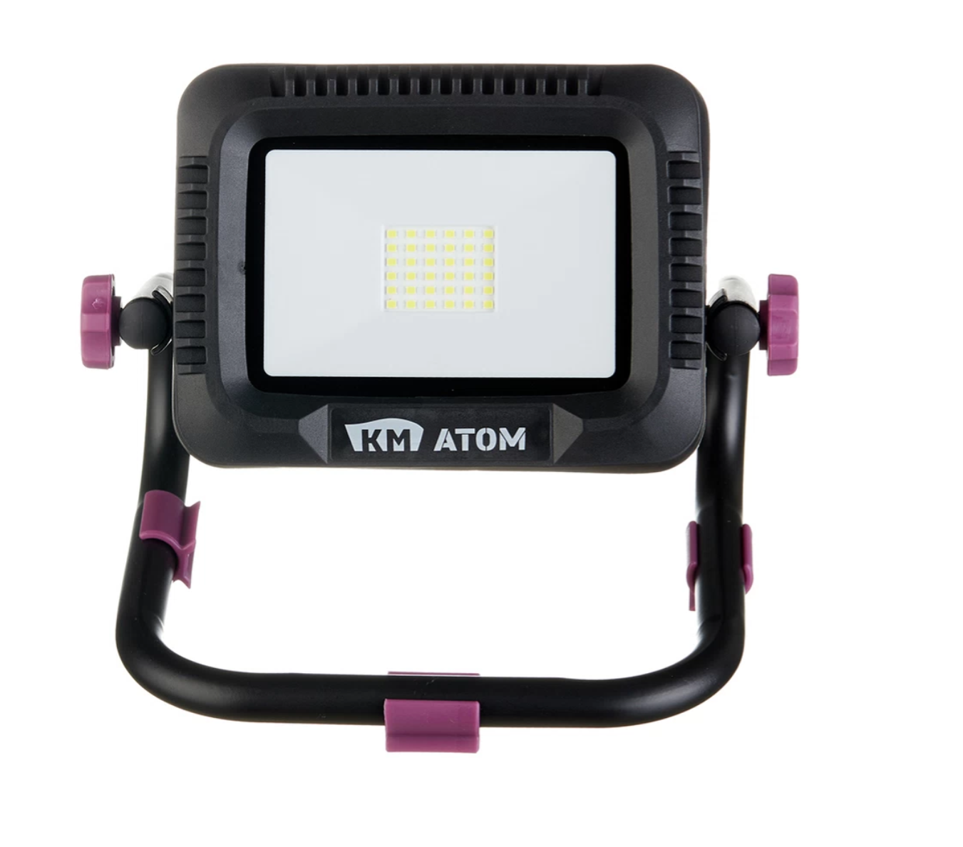 Фонарь-прожектор KM Атом CWL-181/20, светодиодный, 36 светодиодов, 20Вт, аккумуляторный, Li-Ion, металл/пластик