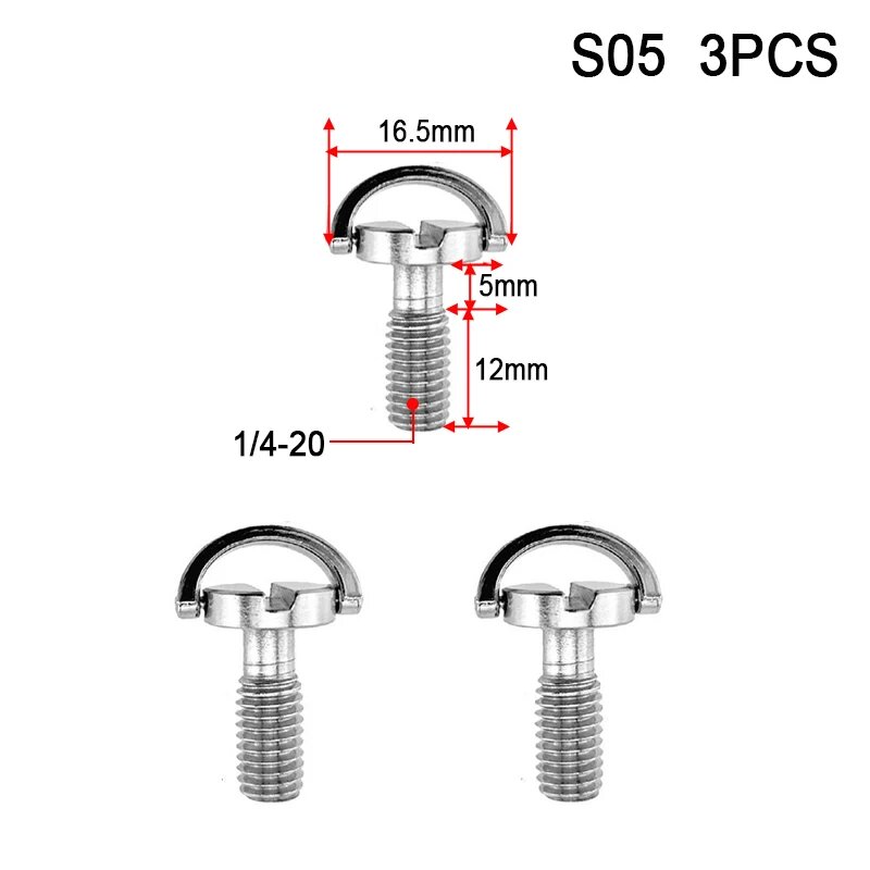 LULIMING Быстросъемный винт для штатива S05 3PCS