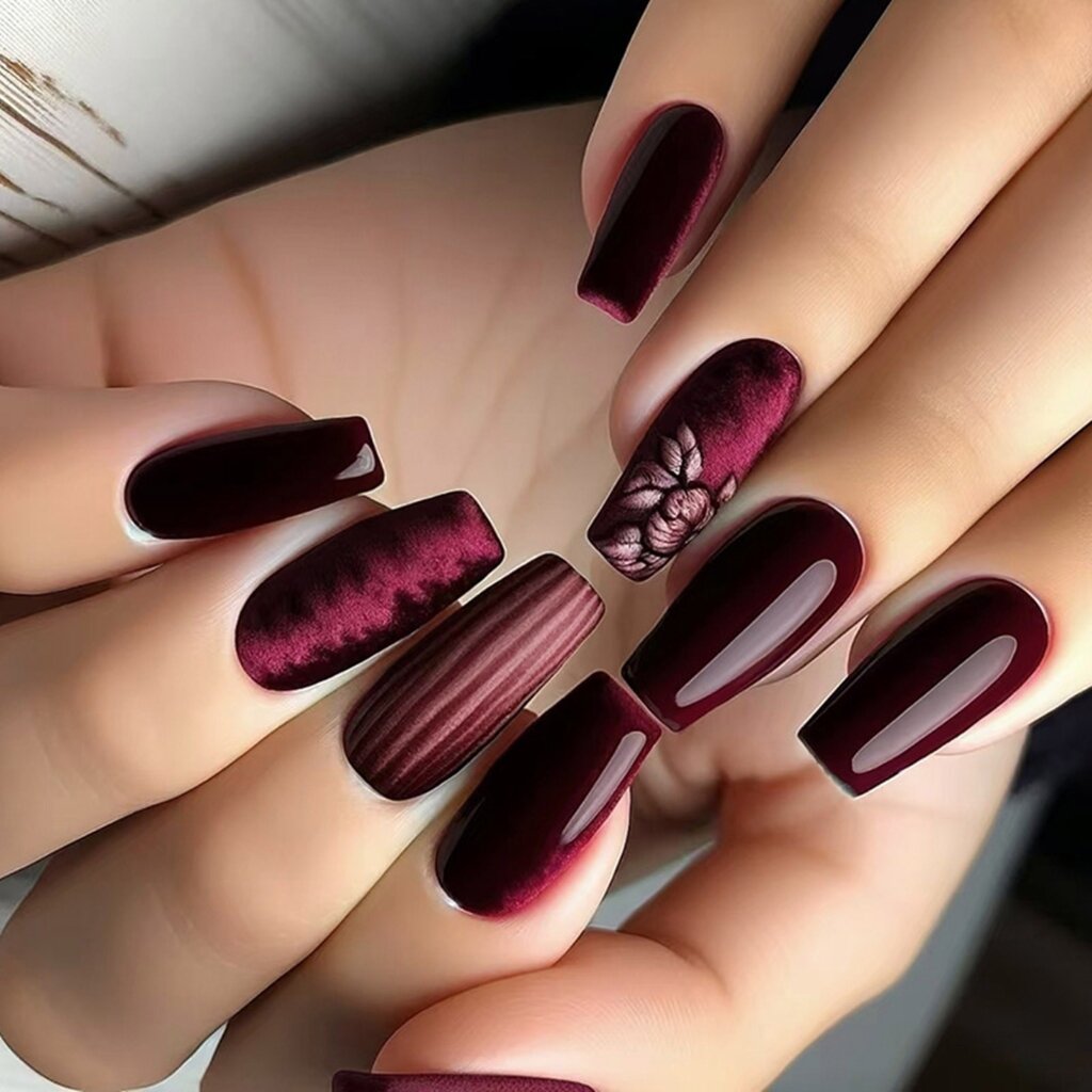 Маникюр во Французском стиле с Цветочным Рисунком и Полосками, Накладной Ноготь, Искусственный Ноготь, Акриловая Палочка для Ногтей, Маникюр 24шт