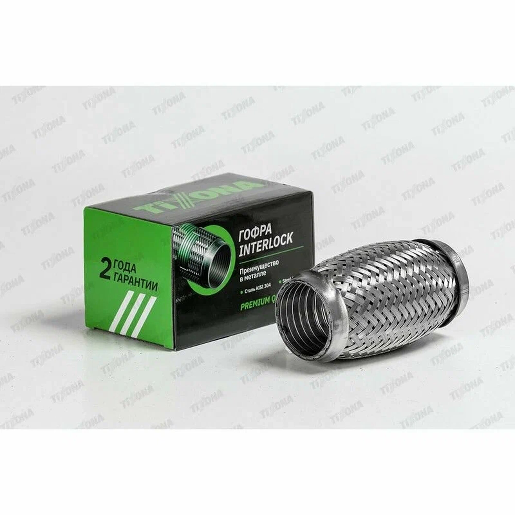 Гофра глушителя Tixona P45120, AISI 304/409, нержавеющая сталь