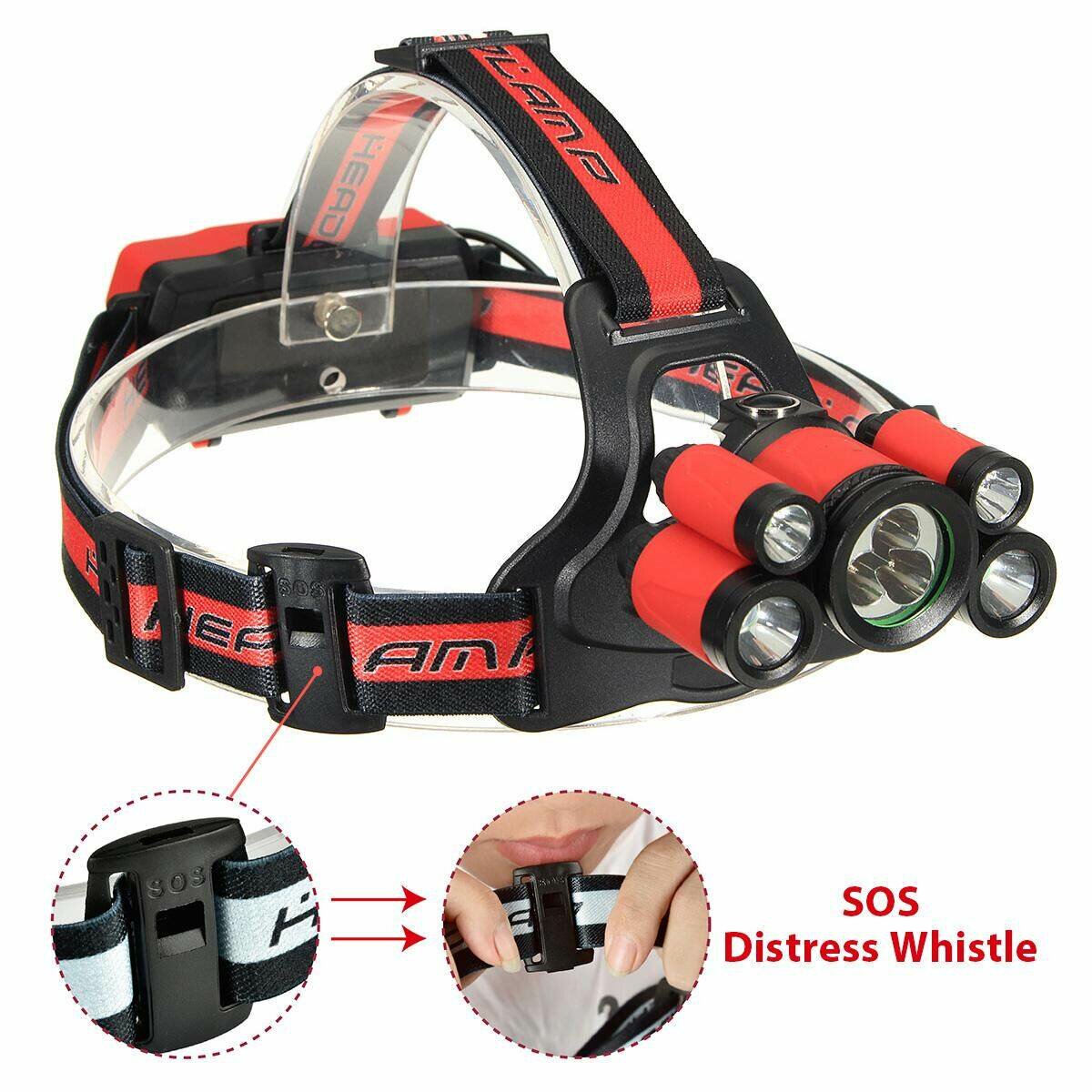 7x XM-L T6 LED 40000LM налобный фонарь с зарядкой от USB