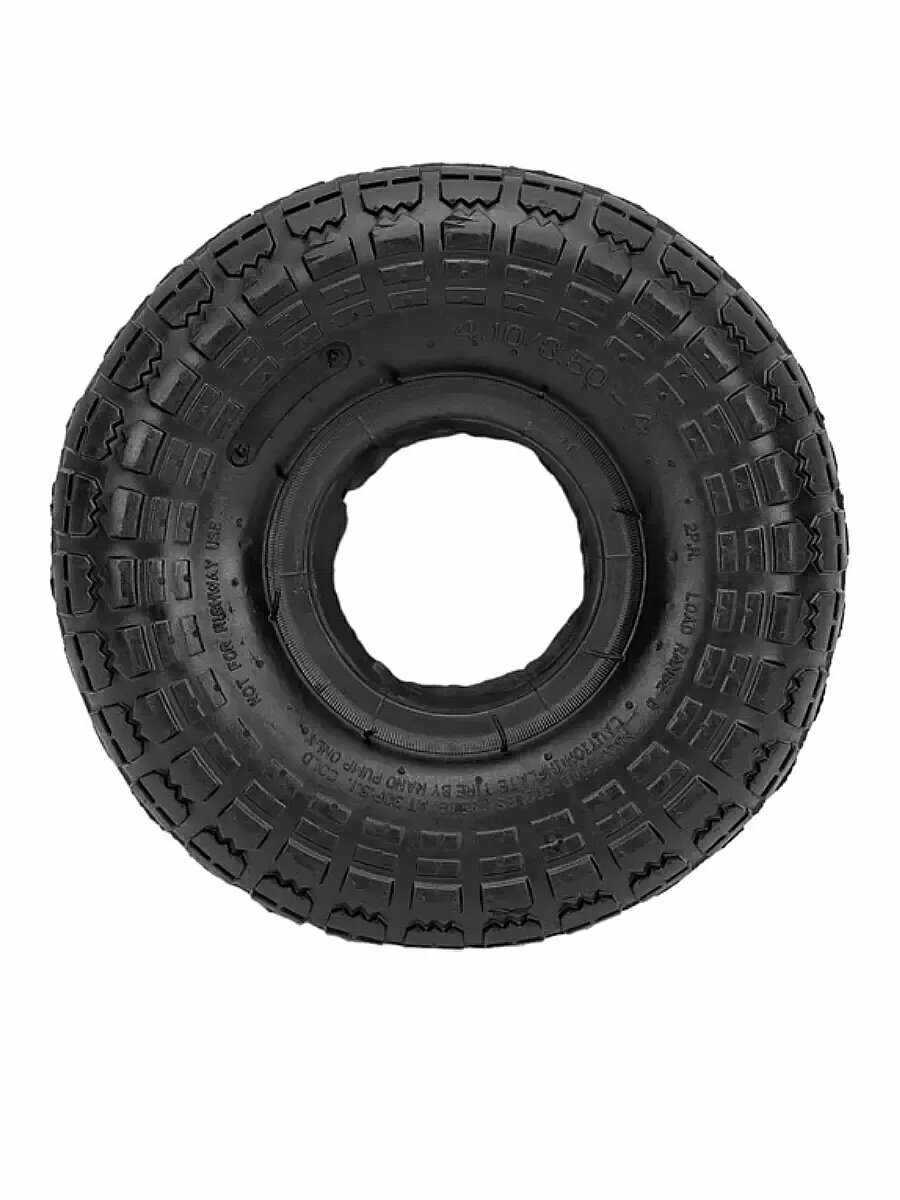 Покрышка 3,50*4 (шоссе) на тачку садовую, черная , резина, 1 шт.