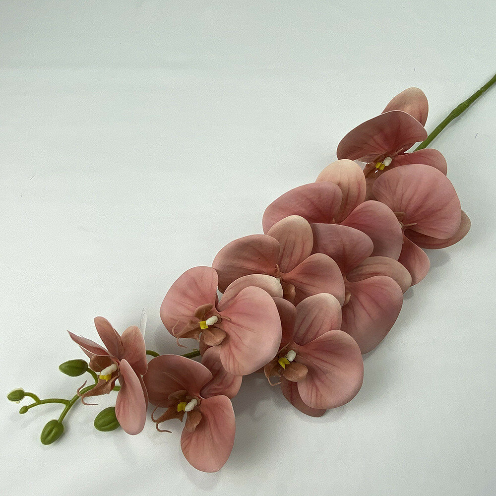 Orchid artificial flowers with 3d printing for party and home decorations amber