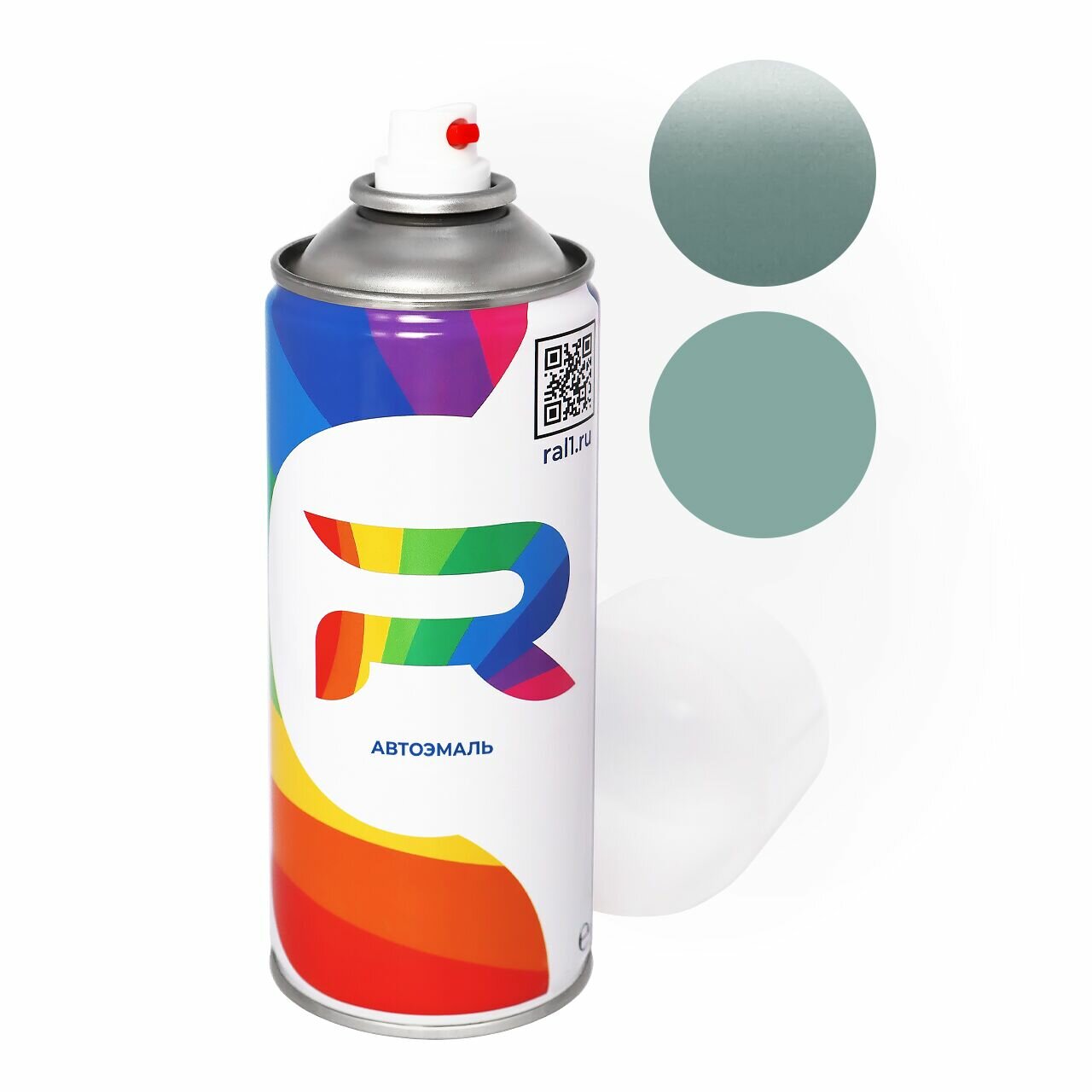 Автоэмаль аэрозольная Renault F98 - Vert Opaline (Базовая краска, Перламутровый двухслойный, Зелено-серый) баллон 520 мл.