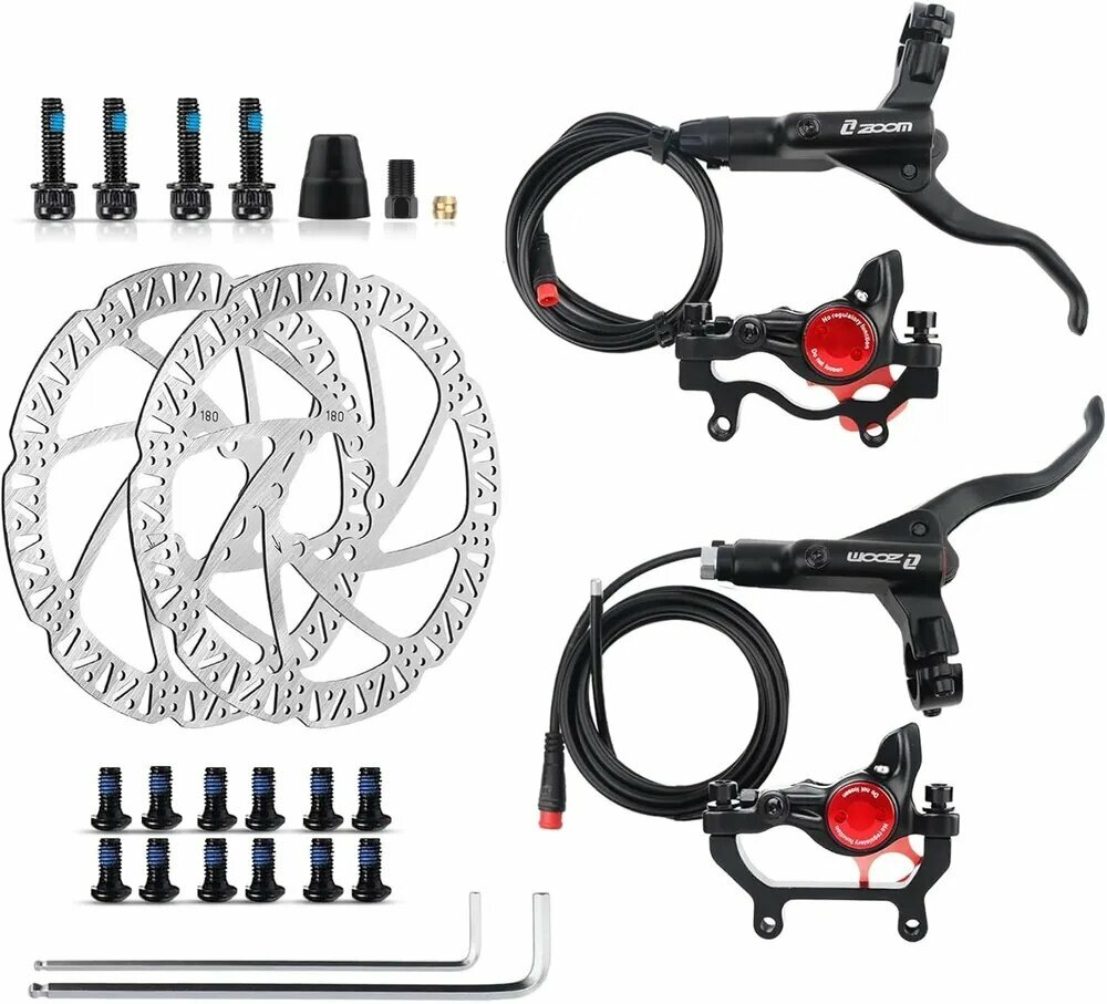 Комплект гидравлических дисковых тормозов для велосипеда Zoom, комплект велосипедных тормозов h875