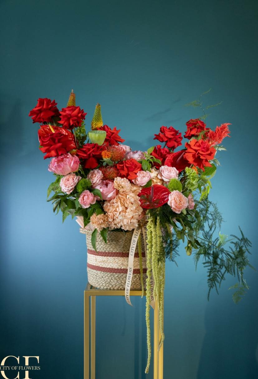 Премиум композиция в красных тонах