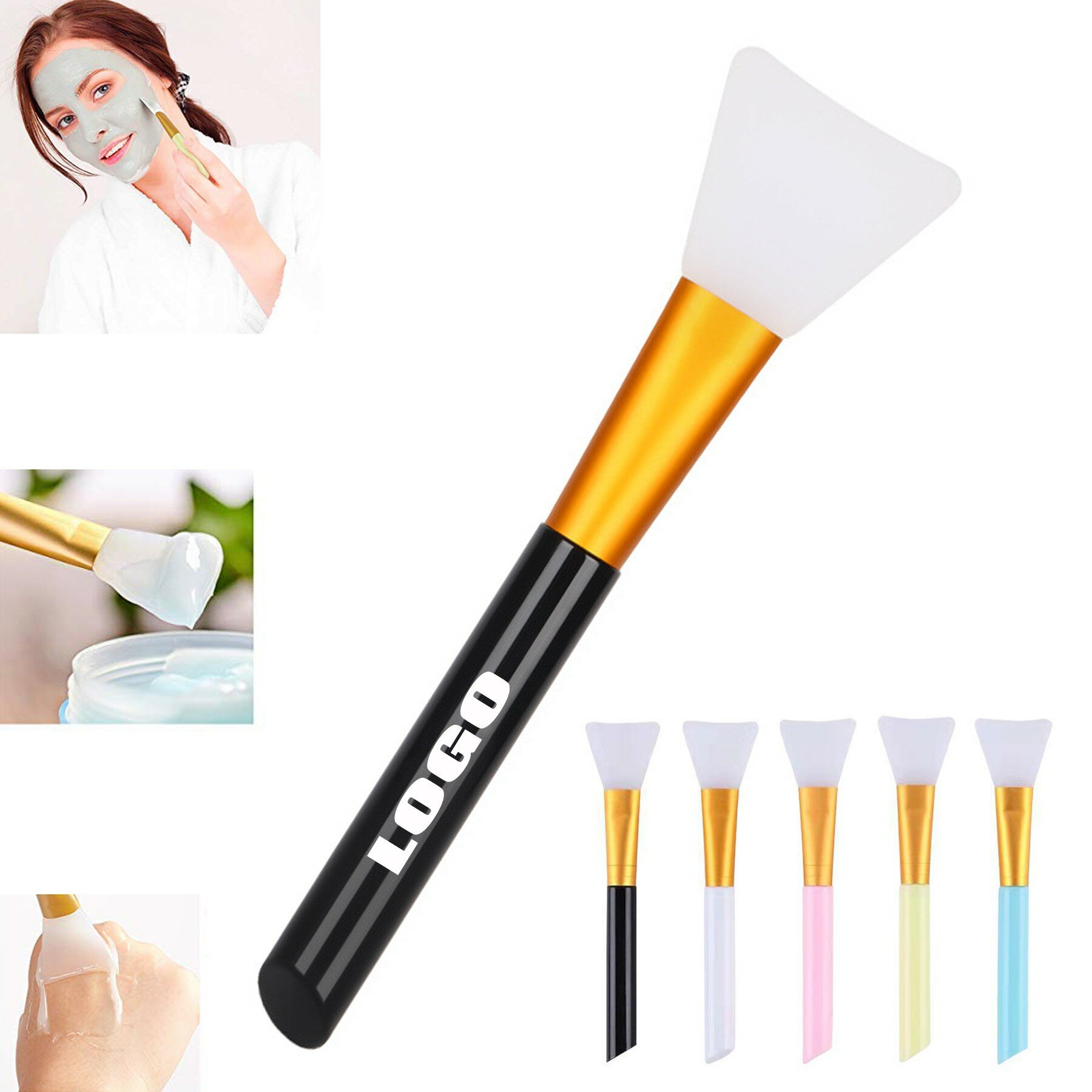 Силиконовая кисть для грязевой маски для лица - Минимальный заказ 200 Можно нанести свой логотип