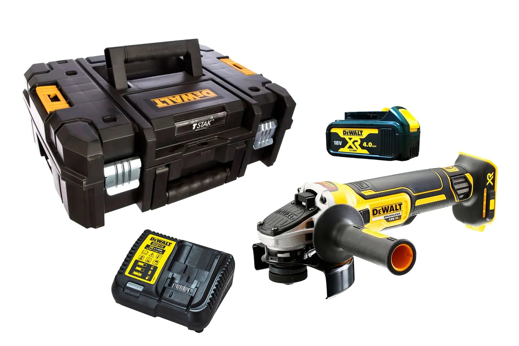 Аккумуляторная шлифмашина DeWalt DCG405M1, 18V, Europe Version