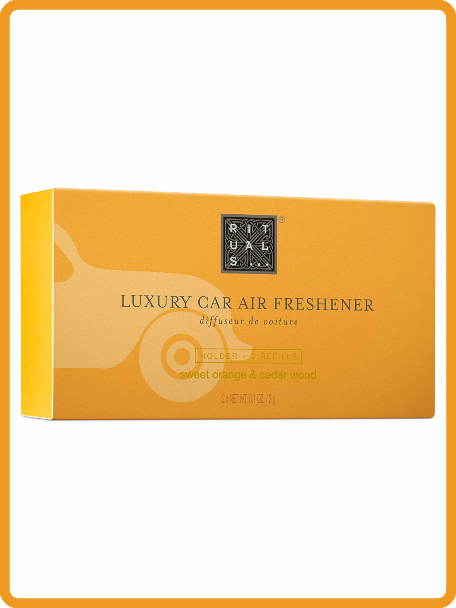 Люксовый автомобильный освежитель воздуха Rituals Mehr Сладкий апельсин и Кедр, 2 капсулы