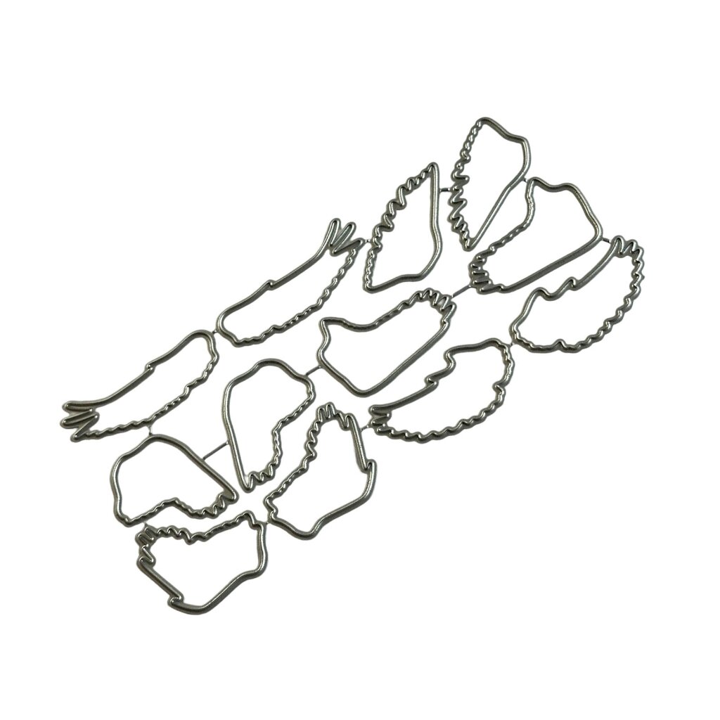 Форма крыла из углеродистой стали для вырубки и тиснения бумаги для скрапбукинга