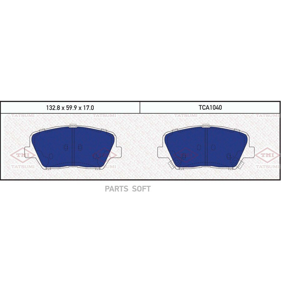 TATSUMI Колодки тормозные дисковые передние