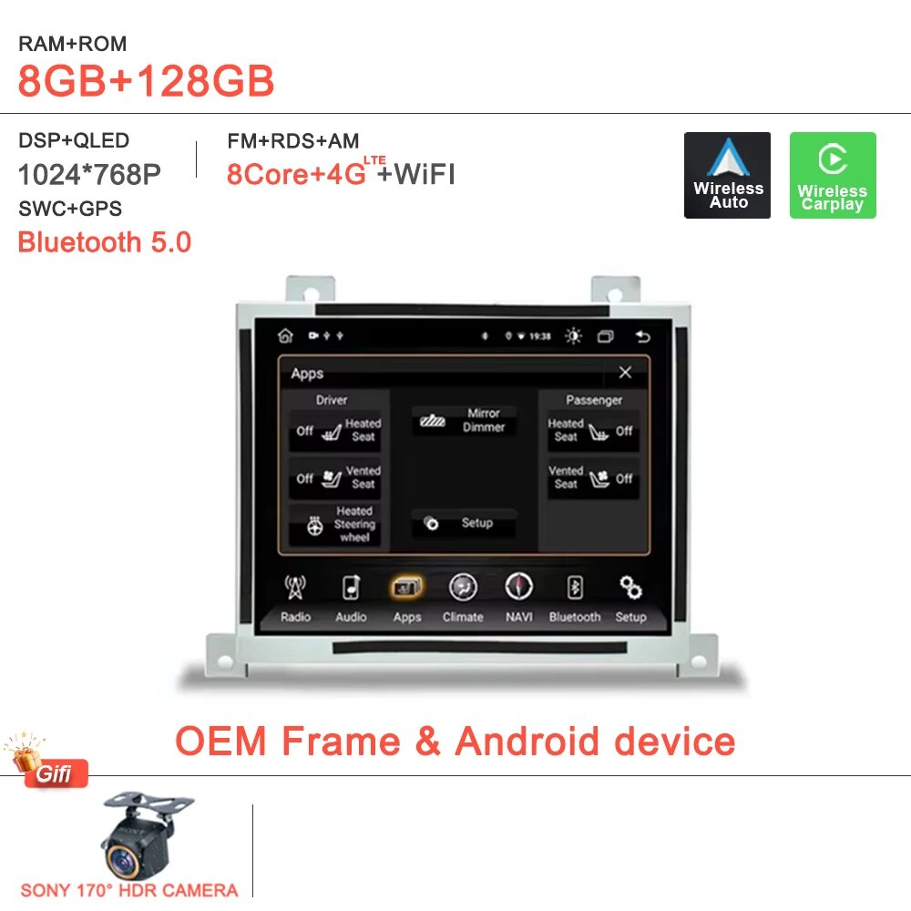 8,4-дюймовый автомобильный DVD-диск Android 15, для Dodge Charger Challenger 2015-2019, 8-128G CAM