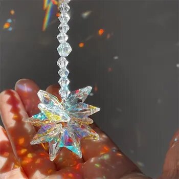 Ловец солнца / снов / света , подвеска интерьерная, призма радужная, хрустальный ловец радуги на окно 1 шт