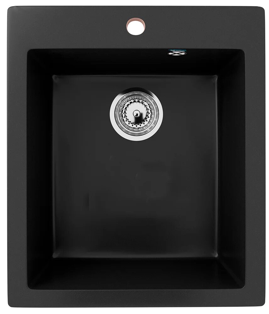 Мойка кухонная Ulgran U-404 -344 прямоугольная, 50x42, матовая, черная, российская
