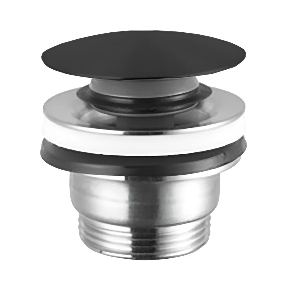 Донный клапан для раковины Newform X-Steel 316 24686.59.064 вороненая сталь, матовый, с системой клик-клак, из нержавеющей стали