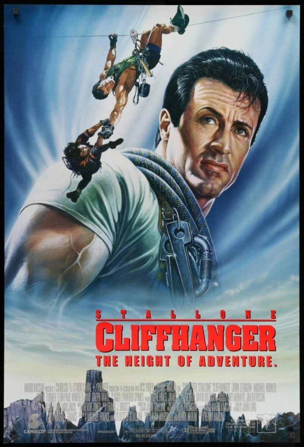 Плакат, постер **Смертельное восхождение, Cliffhanger, 1993** на бумаге, размер 21х30см