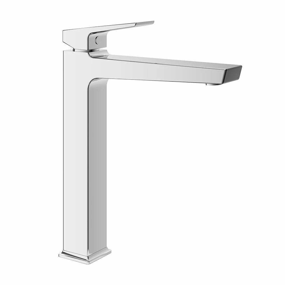Смеситель для раковины Aqueduto Claro L CLA0300 хром, глянцевый, кран для ванной в раковину, из латуни, рычажный, с керамическим картриджем