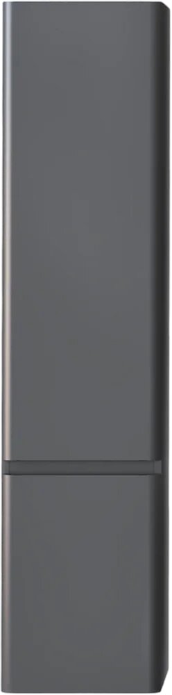 Шкаф-пенал для ванной Raval Morelle подвесной, черный, 33 см, серый, глянцевый, с дверками, из МДФ